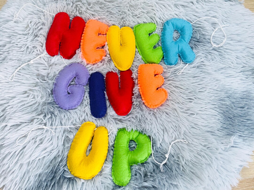 Never Give up Banner, Positive Banner, Classroom Decor, Inspirational ...