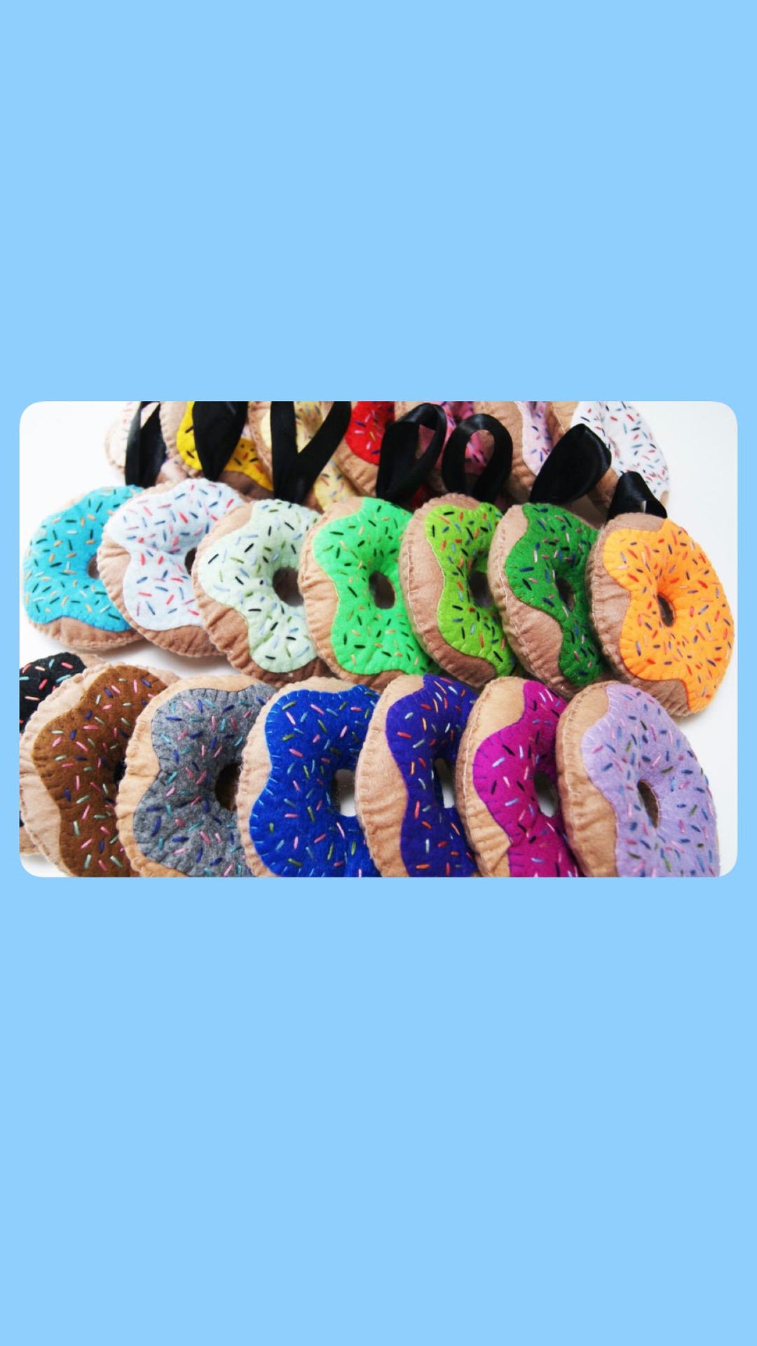 Choose Your Colour Plush Doughnut Hanging Decoration, Soft Donut ...