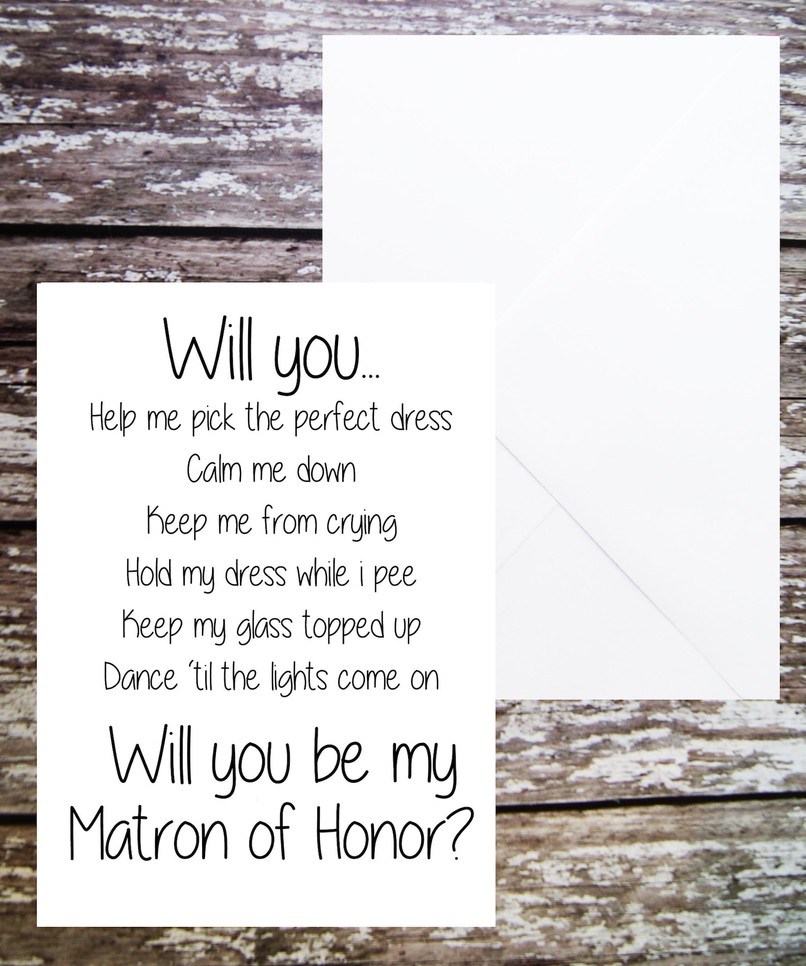 Will You Be My Matron of Honor Card Matron of Honor Proposal | Etsy UK