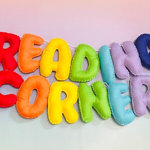 Rainbow Reading Corner Banner, Story Corner Sign, Reading Nook Bunting ...