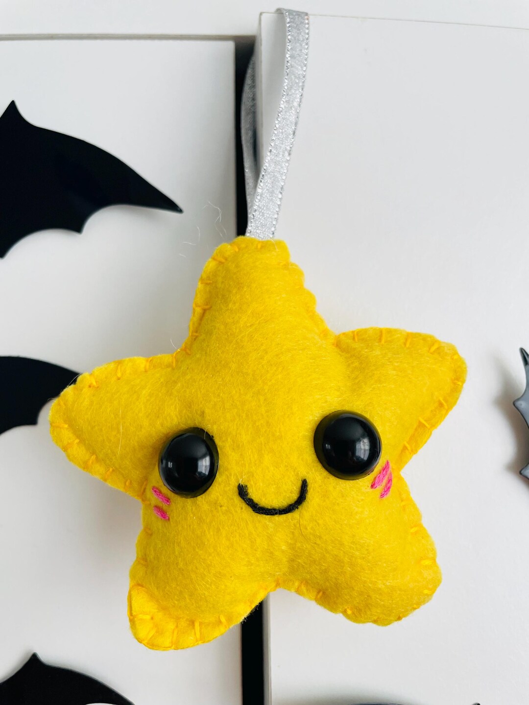 Plush Happy Star Christmas Tree Decoration , Christmas Star, Star ...
