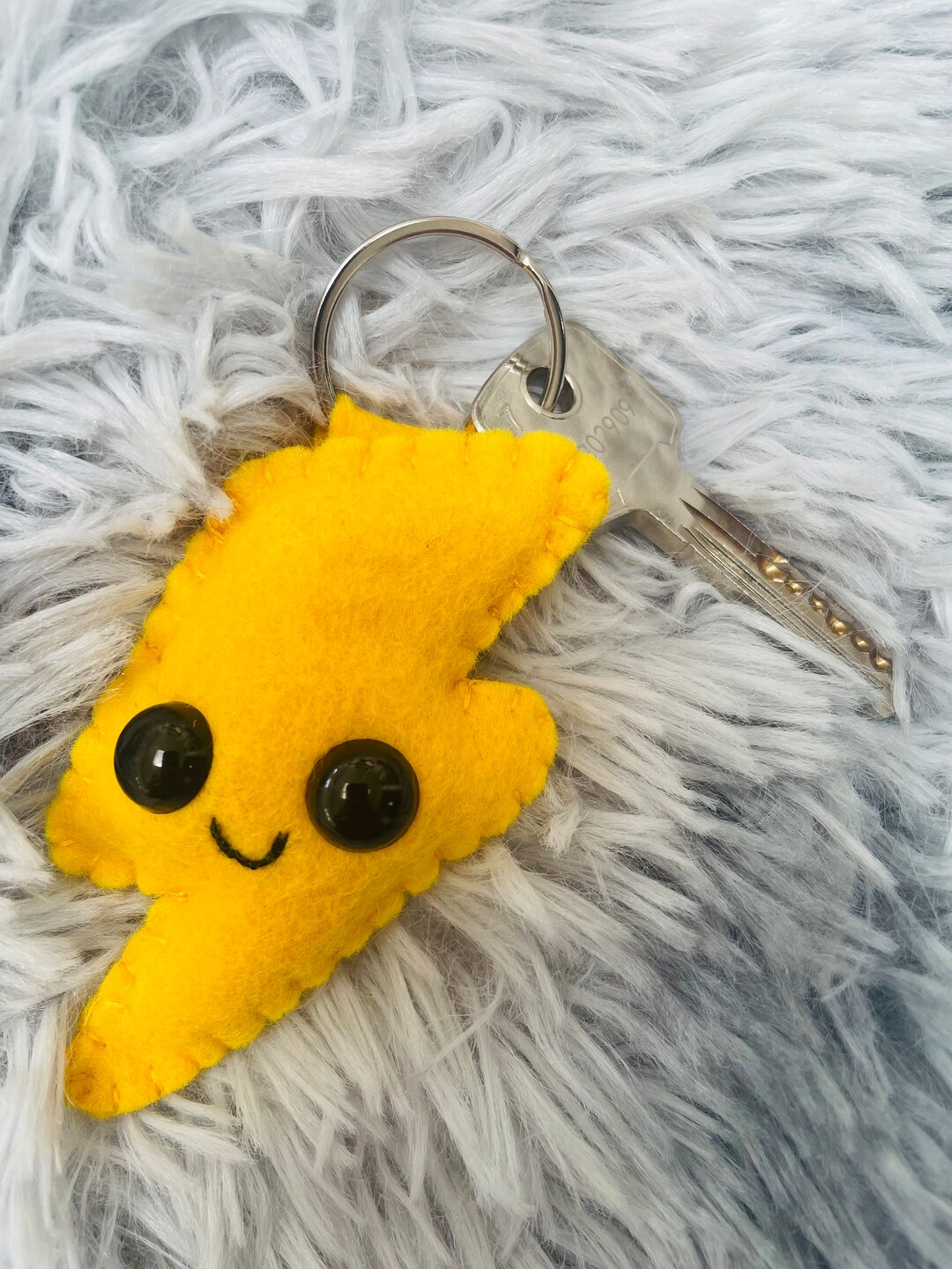 Plush Lightning Bolt Keyring, Lightning Gift, Lightning Keychain ...
