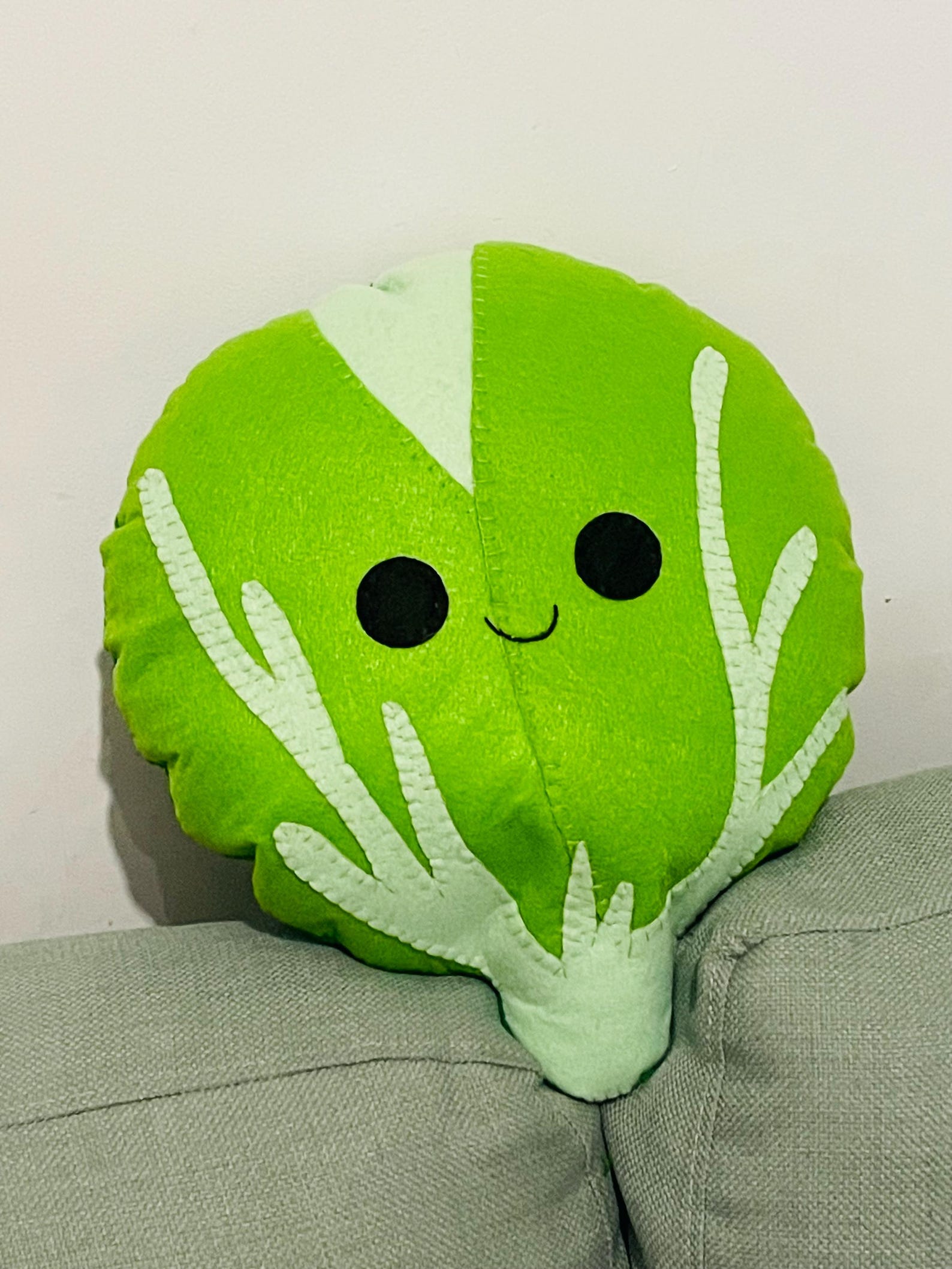 Happy Felt Brussel Sprout Cushion: Kawaii Novelty Gift - Etsy
