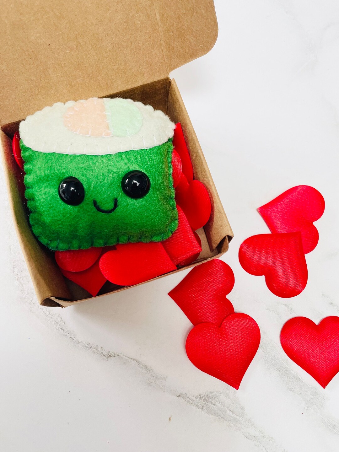 Mini Plush Sushi Roll, Sushi Gift, Kawaii Letterbox Gift, Hug in a Box ...