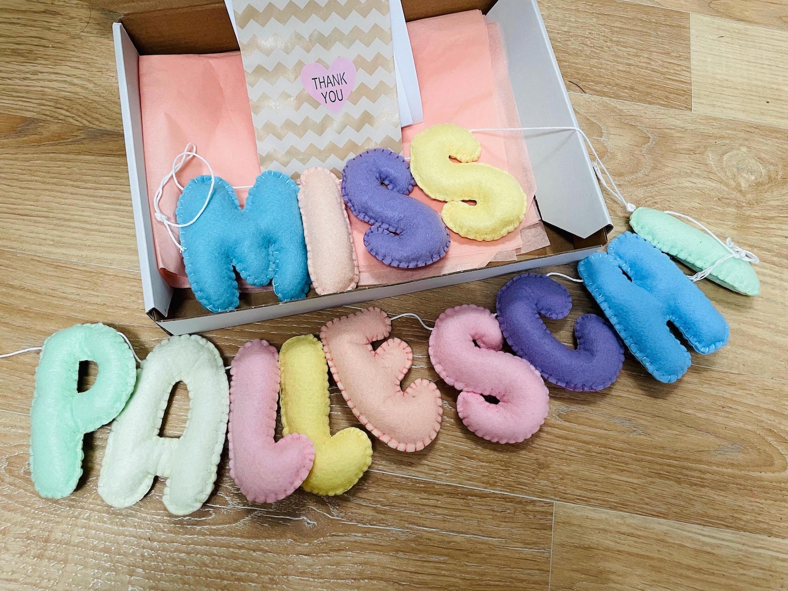 Pastel Felt Teacher Name Banner: Personalized Classroom Decor - Etsy