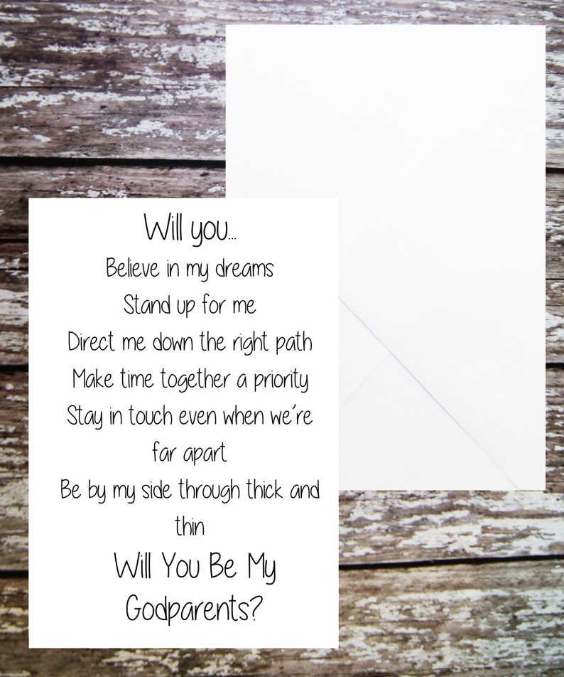 Printable Will You Be My Godparents Card Instant Digital - Etsy