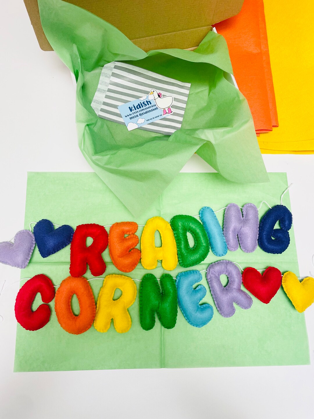 Rainbow Felt Reading Corner Banner: Classroom Decor - Etsy