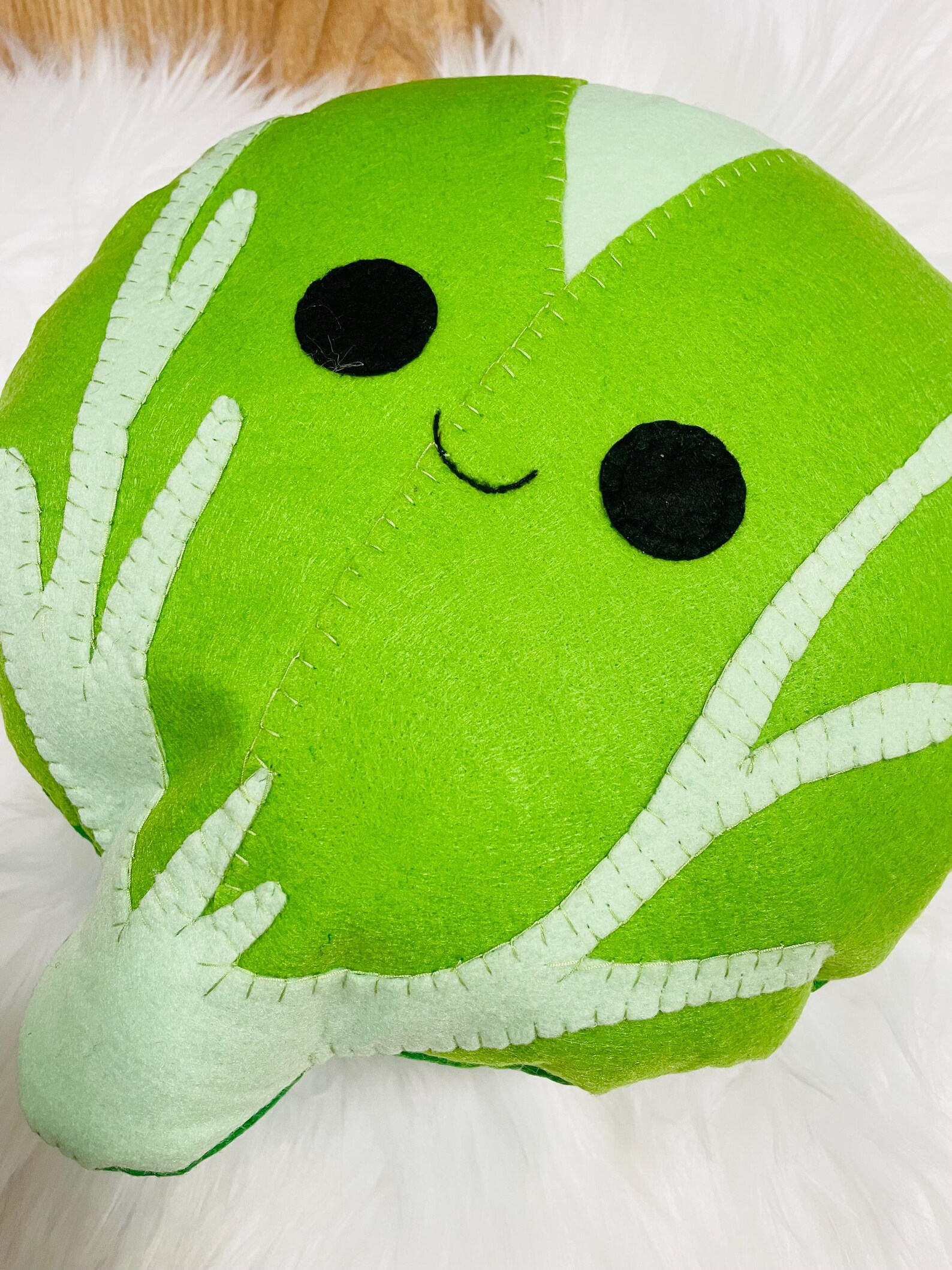 Happy Felt Brussel Sprout Cushion: Kawaii Novelty Gift - Etsy