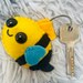 Plush Bumblebee Keyring: Handmade Felt Bee Keychain - Etsy