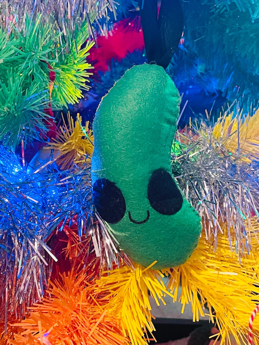 Cute Plush Christmas Pickle Tree Decoration, Pickle Christmas Ornament ...