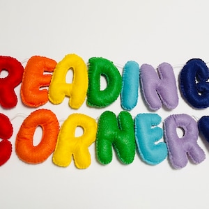 Rainbow Felt Reading Corner Banner: Classroom Decor - Etsy