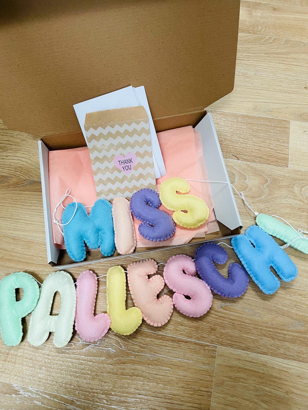 Pastel Felt Teacher Name Banner: Personalized Classroom Decor - Etsy