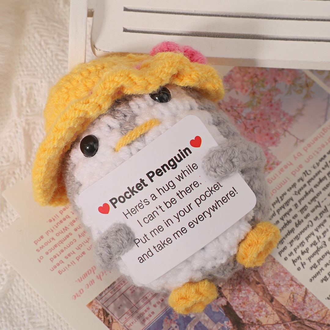 Emotional Support Penguin Crochet-100% Handmade-home Decor-gift for Her ...