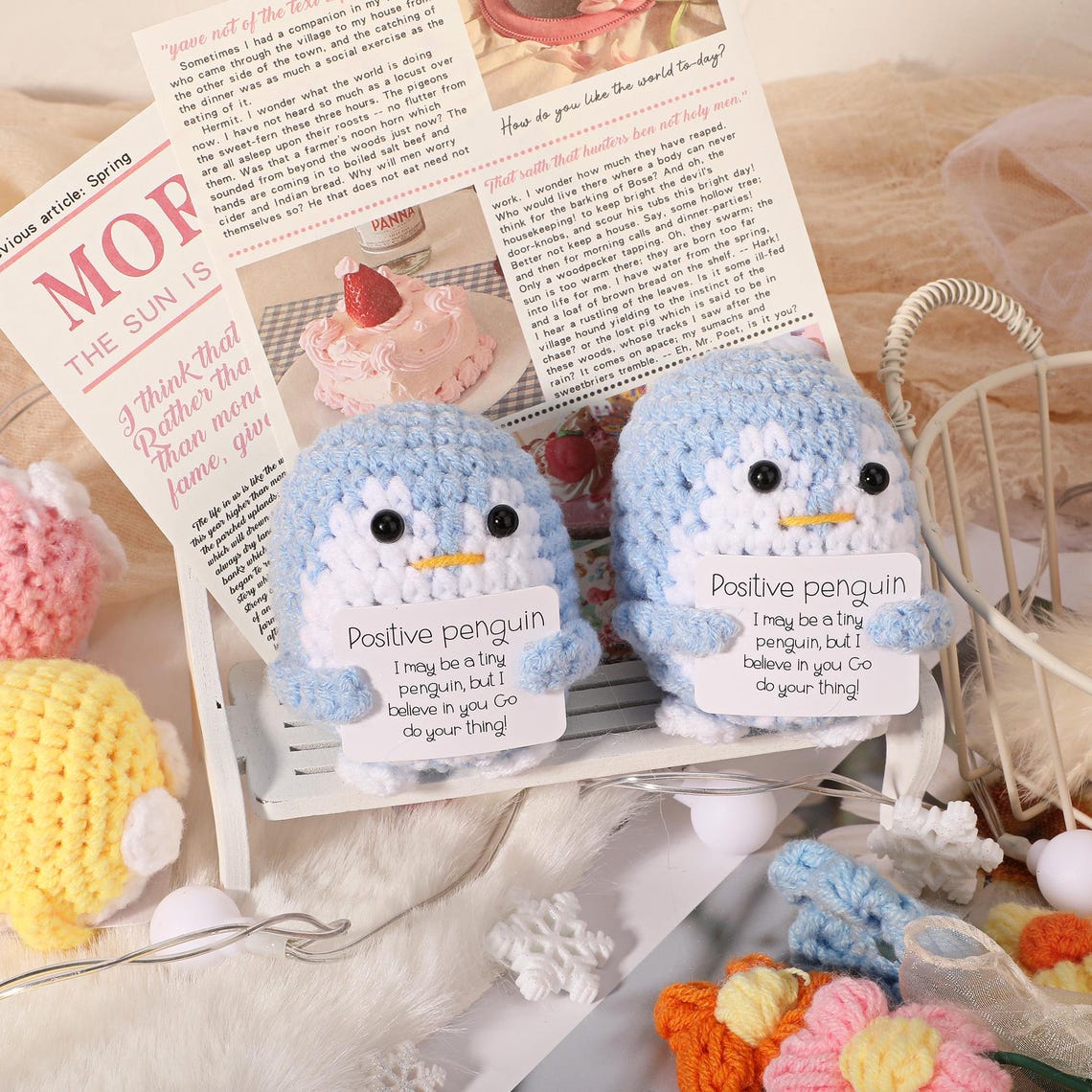 Emotional Support Penguin Crochet-100% Handmade-home Decor-gift for Her ...