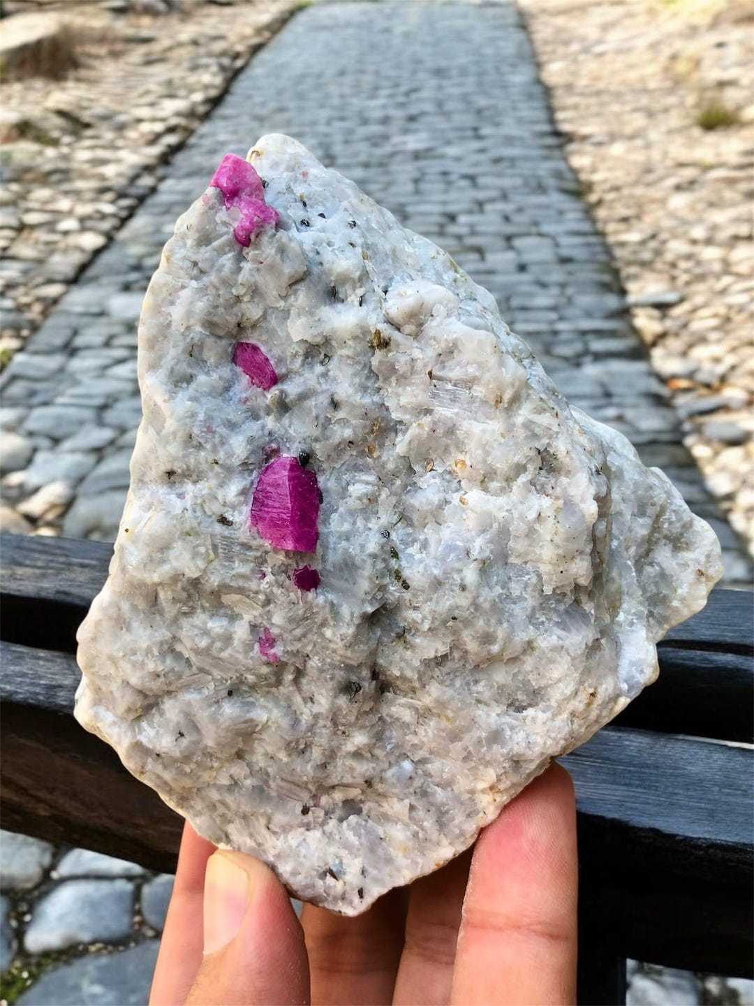 Beautiful Pink Color Ruby With Pyrite Crystal Cluster With Albite ...