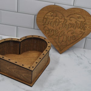 Wedding Heart Box, Memory Box, Wooden Box, Personalized Box - Etsy