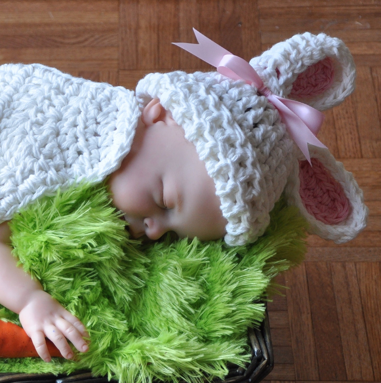 Bunny Rabbit Hat and Cape Photo Prop Cotton Bunny Hat | Etsy
