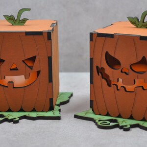 Halloween Pumpkin, Pumpkin Light, Jack-o-lantern, Pumpkin Box - Etsy
