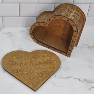 Wedding Heart Box, Memory Box, Wooden Box, Personalized Box - Etsy
