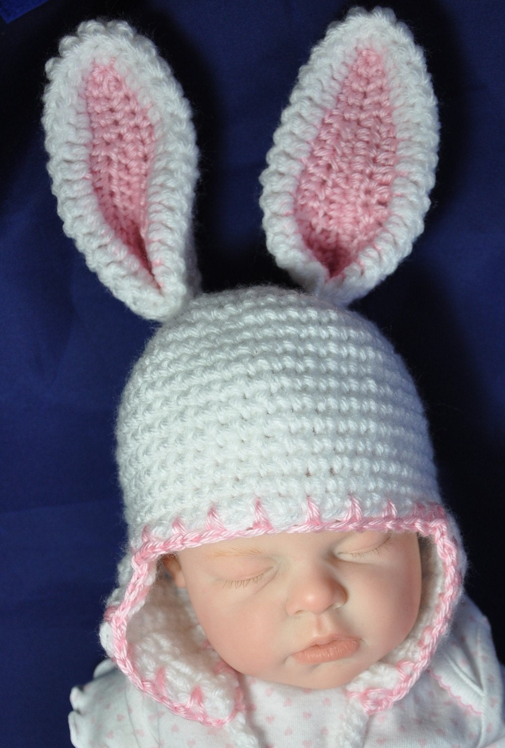 Cotton Baby Bunny Rabbit Earflap Hat in Size 0 to 6 Month or 6 - Etsy