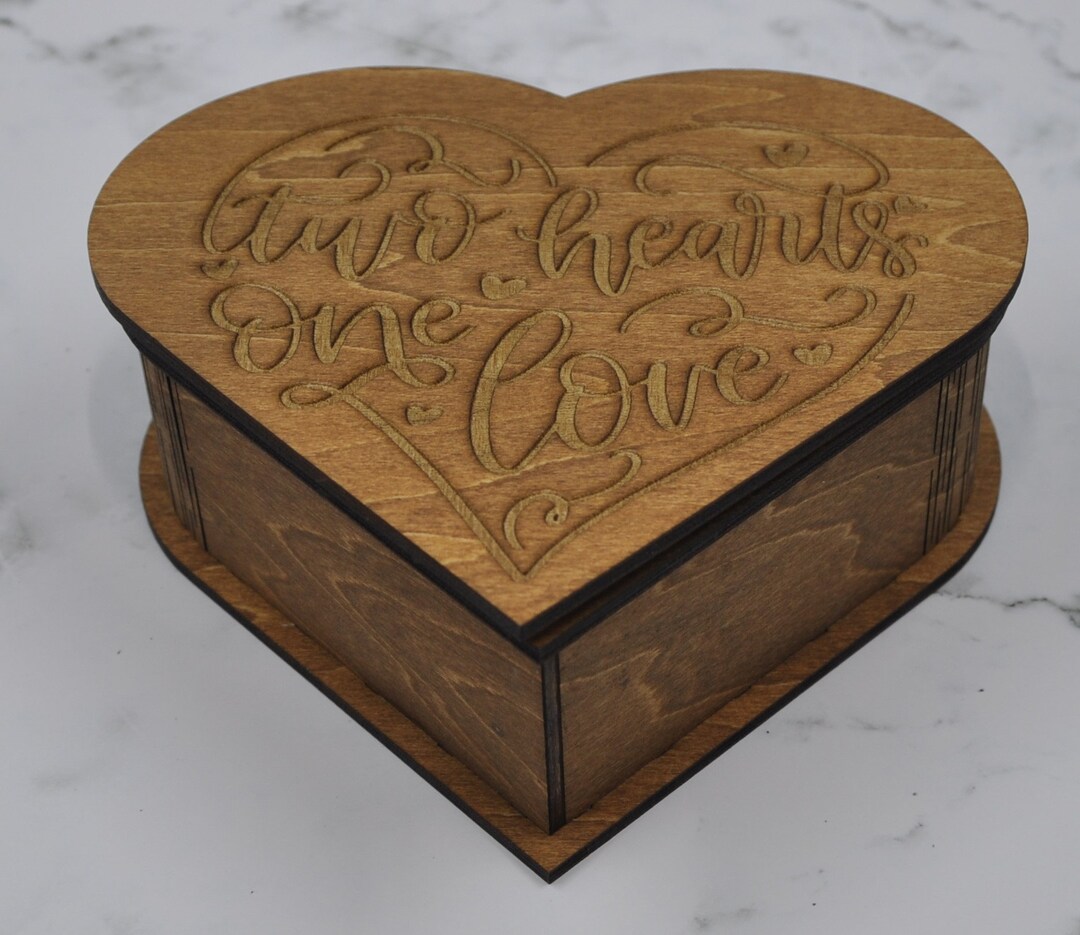 Wedding Heart Box, Memory Box, Wooden Box, Personalized Box - Etsy