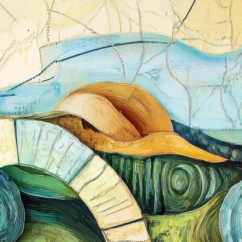 The Journey Within – Abstract Surreal Map Print | Twisting Roads ...