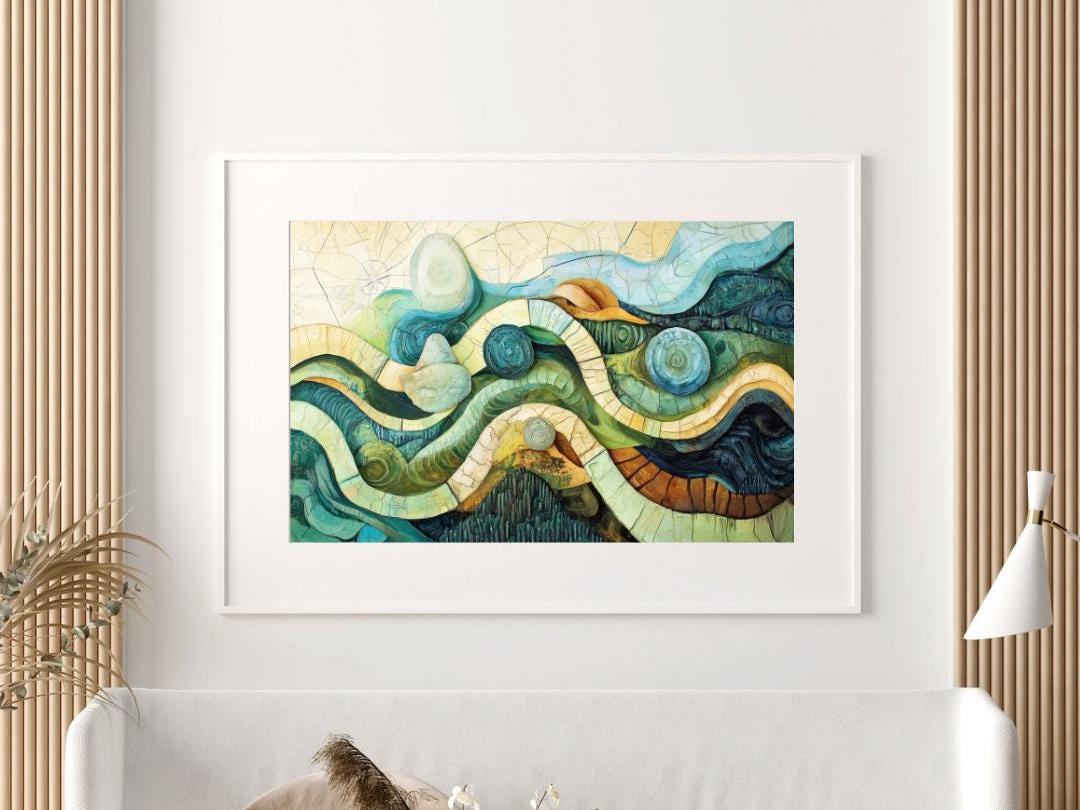The Journey Within – Abstract Surreal Map Print | Twisting Roads ...