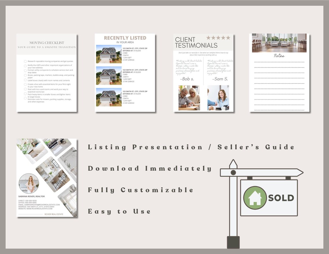 Real Estate Sellers Guide & Listing Presentation Bundle | Real Estate ...