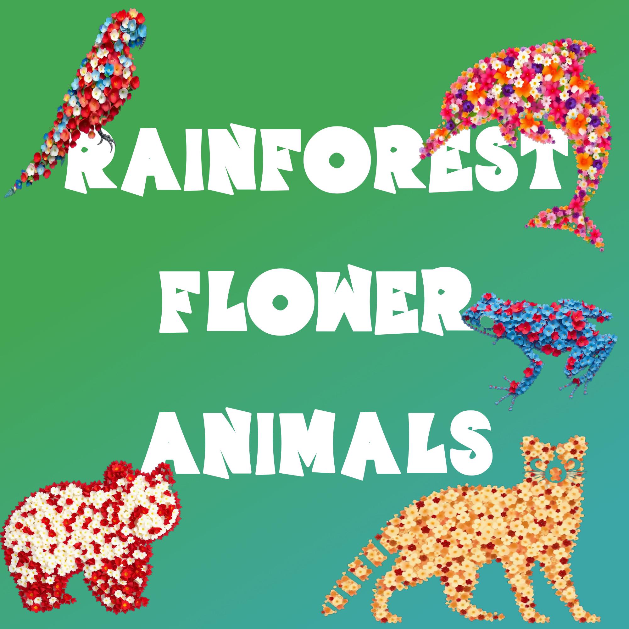 Jungle Rainforest Animal Clipart Transparent Background Flower ...