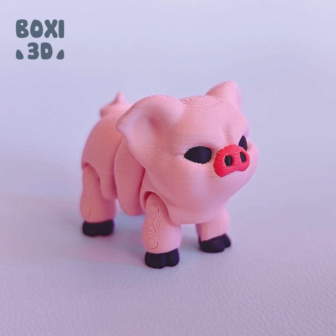 Little Pig - Flexi - Articulated - Cute - STL File for 3D Printing ...