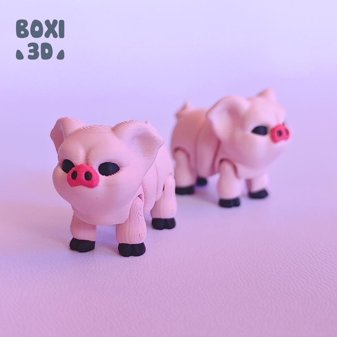 Little Pig - Flexi - Articulated - Cute - STL File for 3D Printing ...