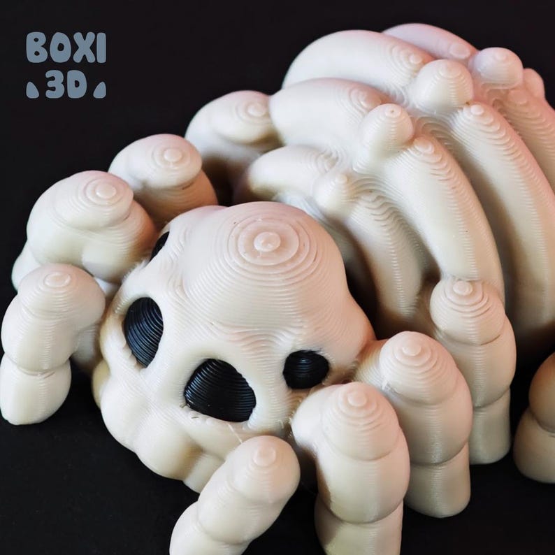 Skeleton Spider - Flexi - Articulated - Cute - STL File for 3D Printing ...