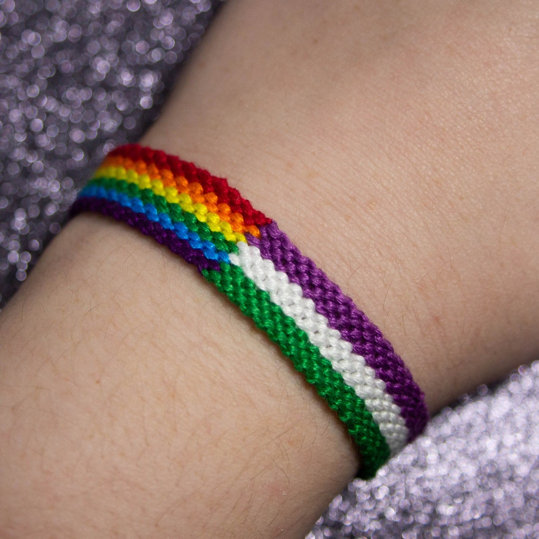 Rainbow Flag Genderqueer Flag Friendship Bracelet Lgbtq Pride