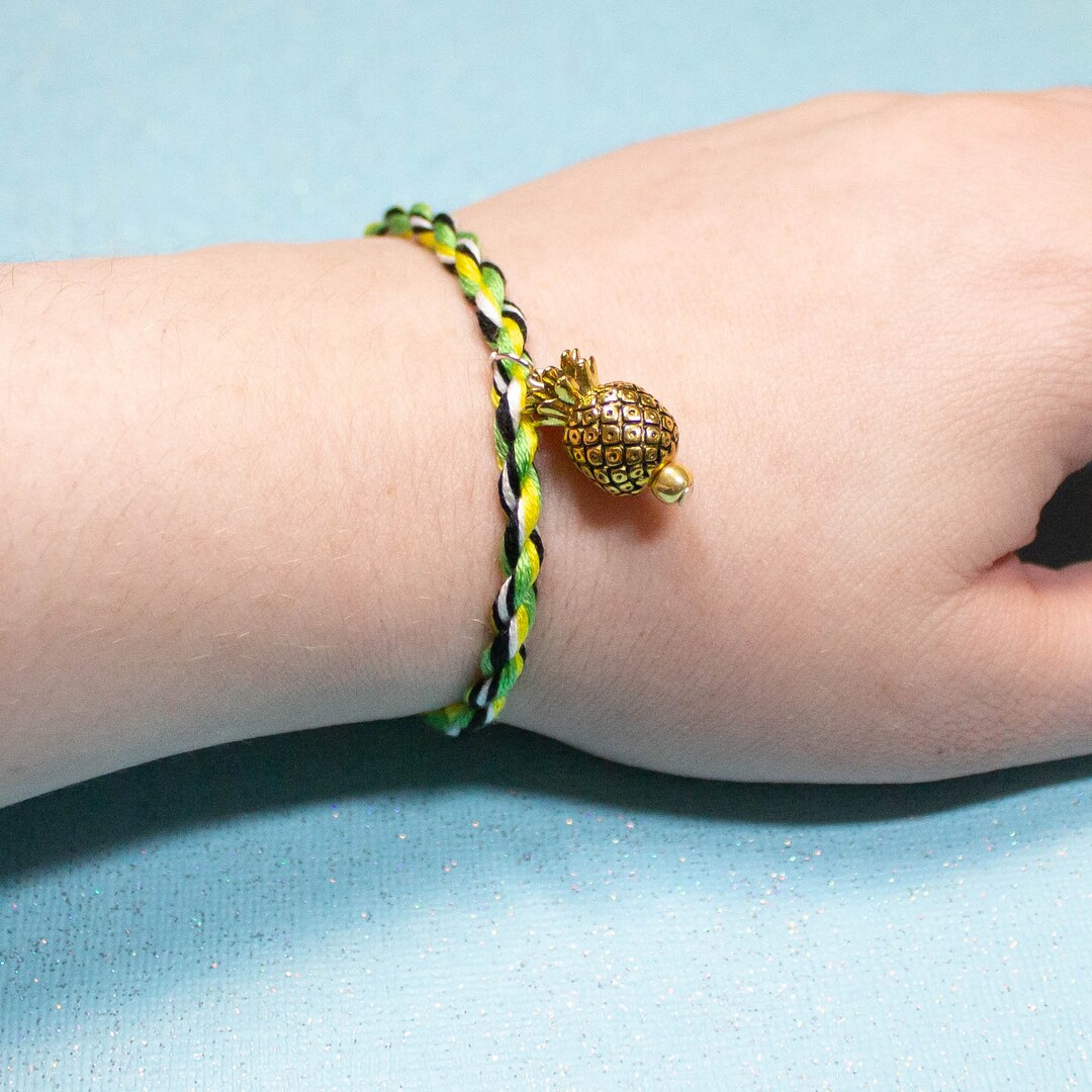 Metagender Pride Friendship Bracelet With Yellow Pineapple Charm LGBT ...