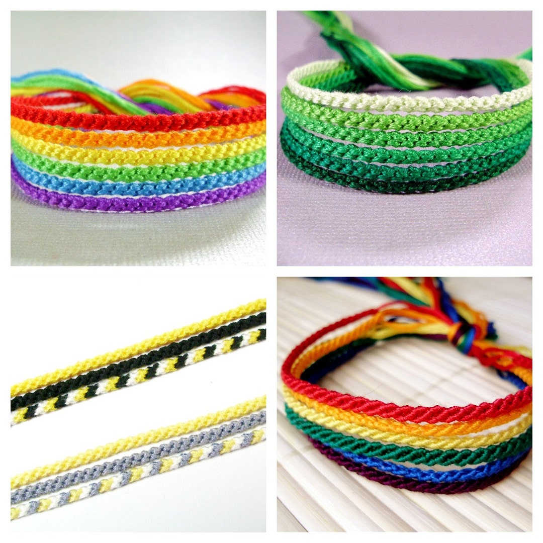 Custom Friendship Bracelets - Set of Six Thin Bracelets - Etsy