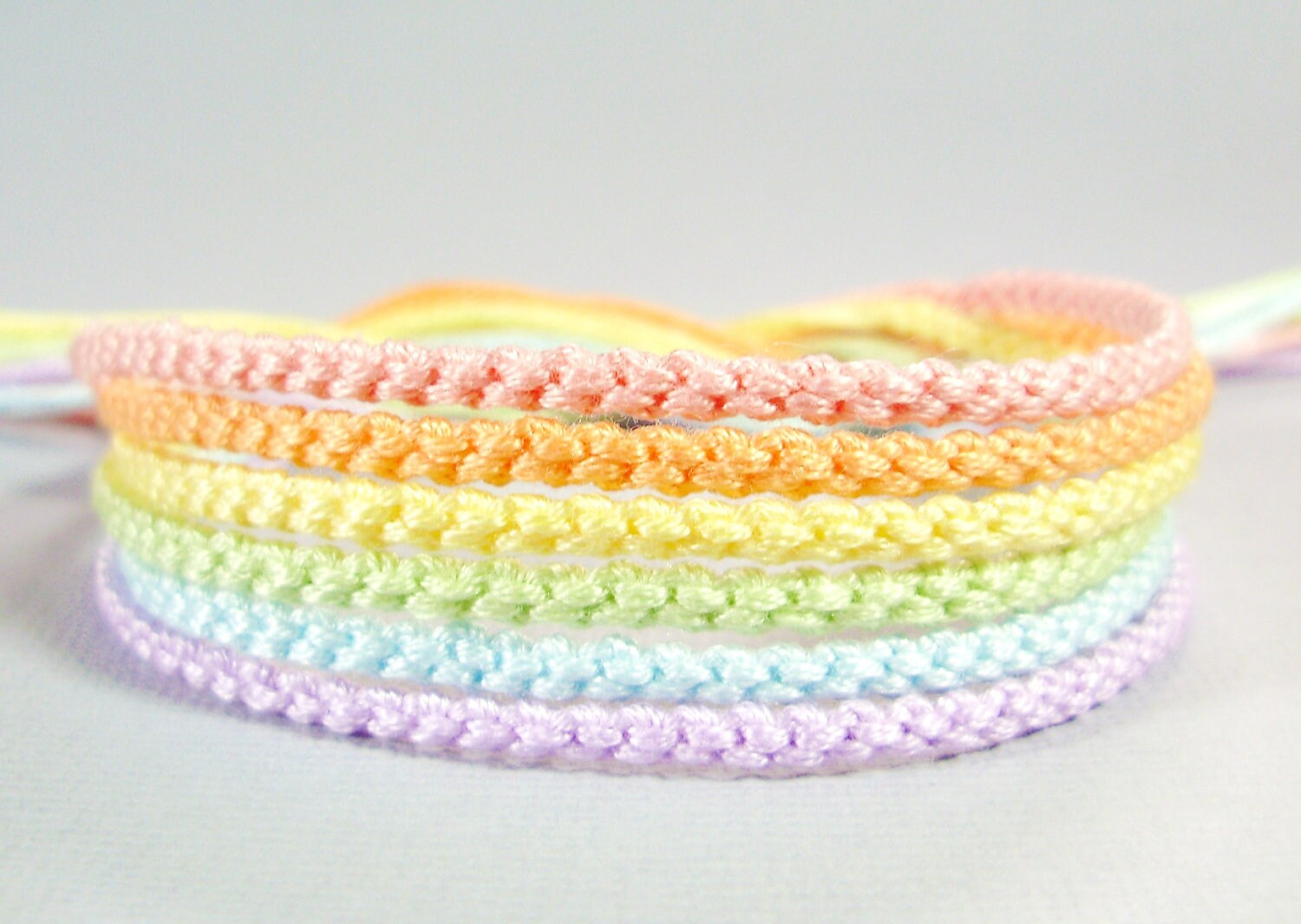 Custom Friendship Bracelets - Set of Six Thin Bracelets - Etsy