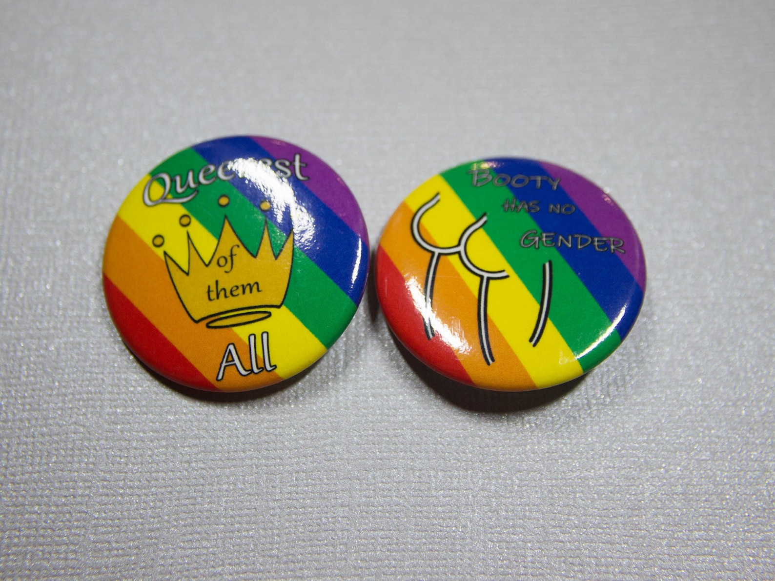 LGBTQ Pride Buttons Queerest of Them All Booty Has No - Etsy