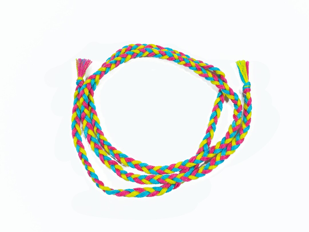 Pansexual Pride Bracelet: Braided LGBTQ Wrap, Pink Blue Yellow - Etsy