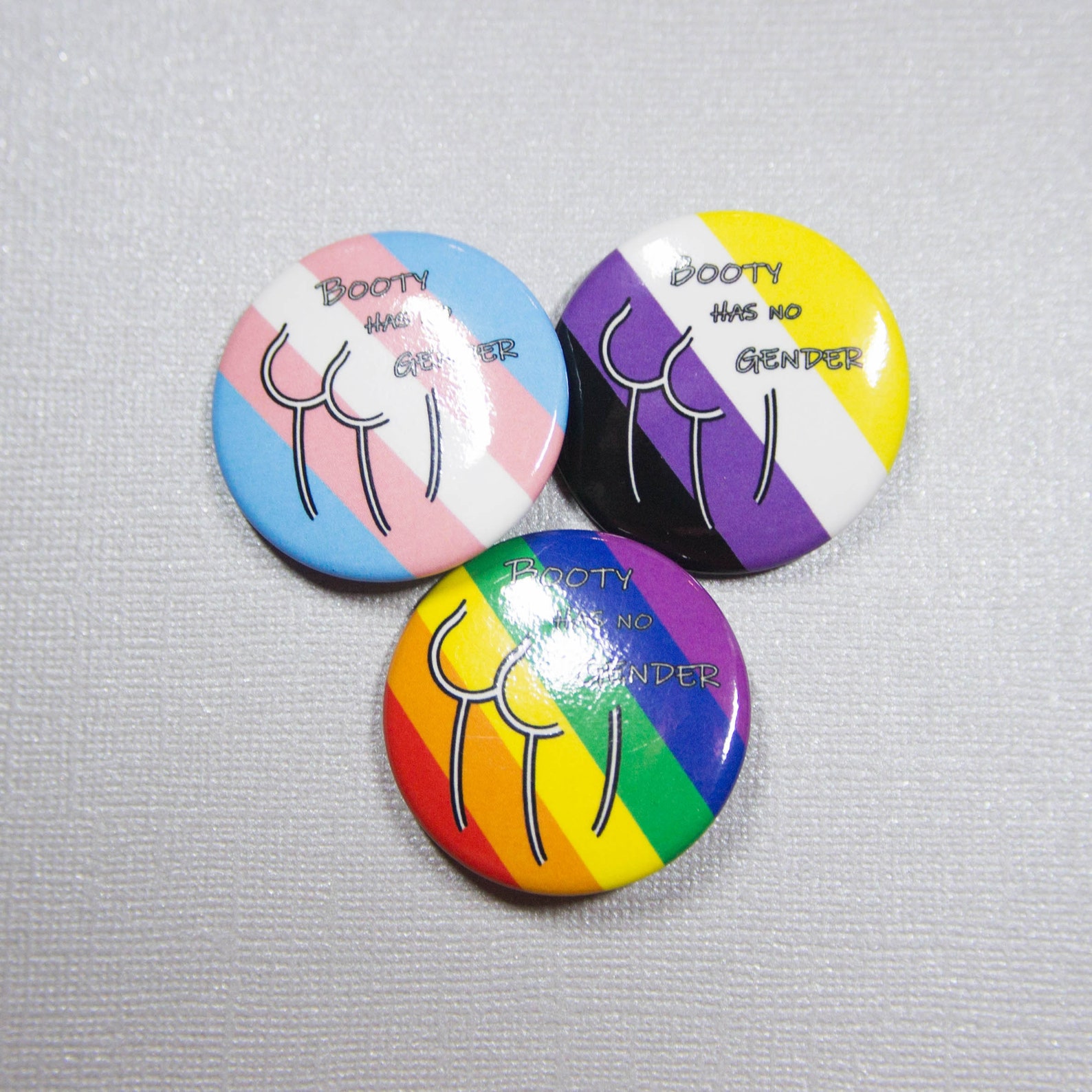 LGBTQ Pride Buttons Queerest of Them All Booty Has No | Etsy