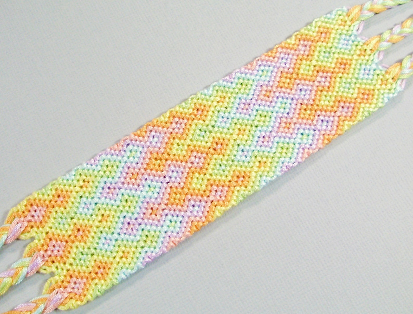 Pastel Rainbows Friendship Bracelet Rainbow Bracelet Cuff - Etsy