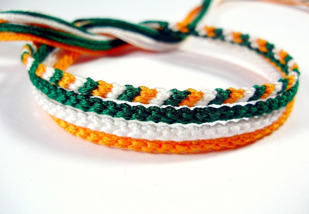Irish Flag Friendship Bracelet Set - Ireland Bracelets in White, Green ...