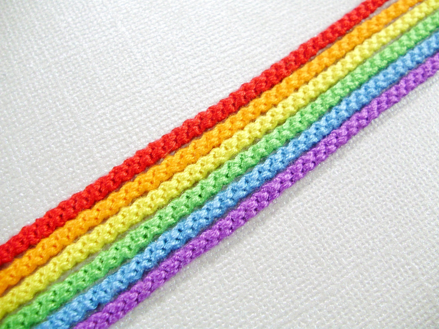 Handmade Rainbow Friendship Bracelet Set Six Bright | Etsy