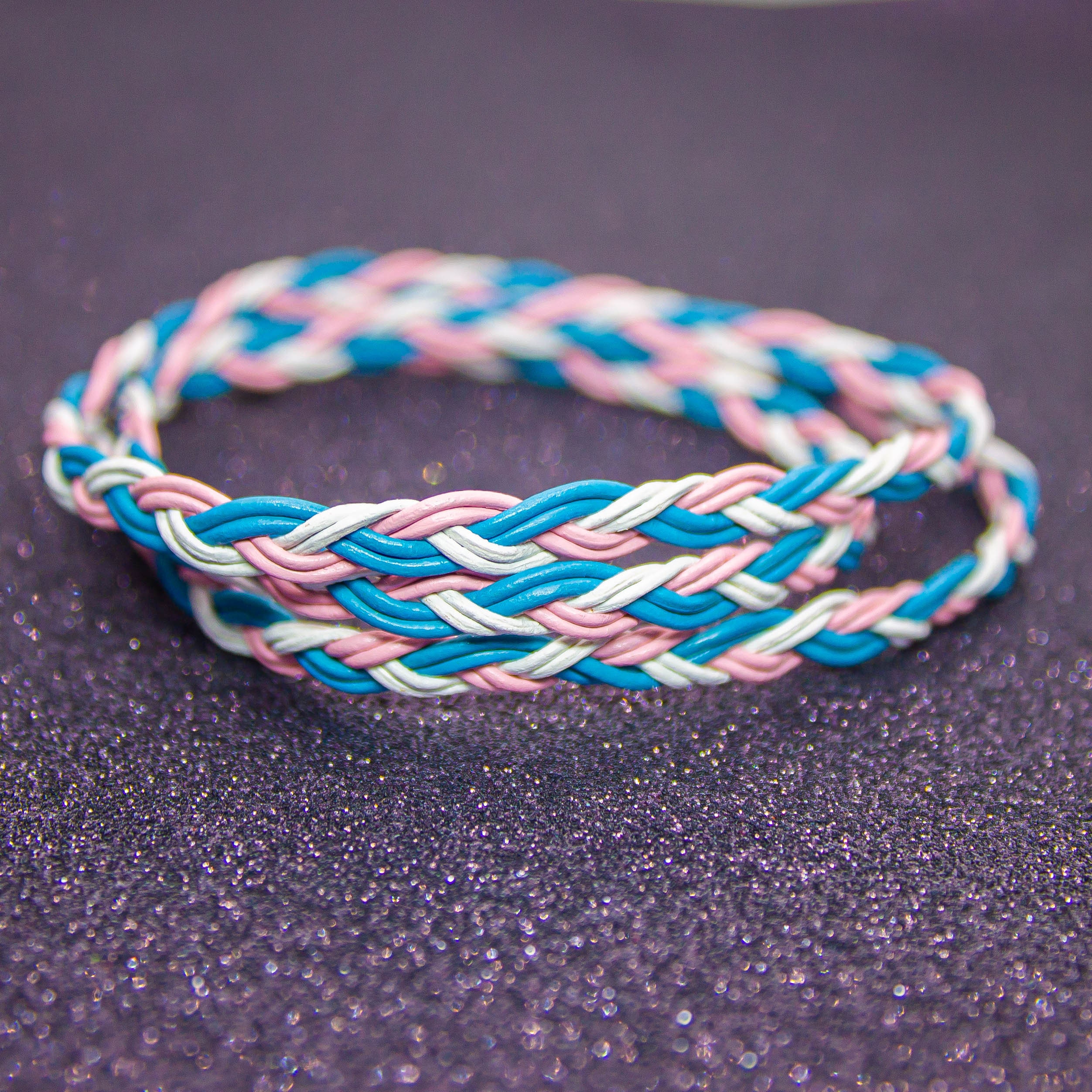 Transgender Pride Leather Wrap Bracelet Trans Flag Genuine | Etsy