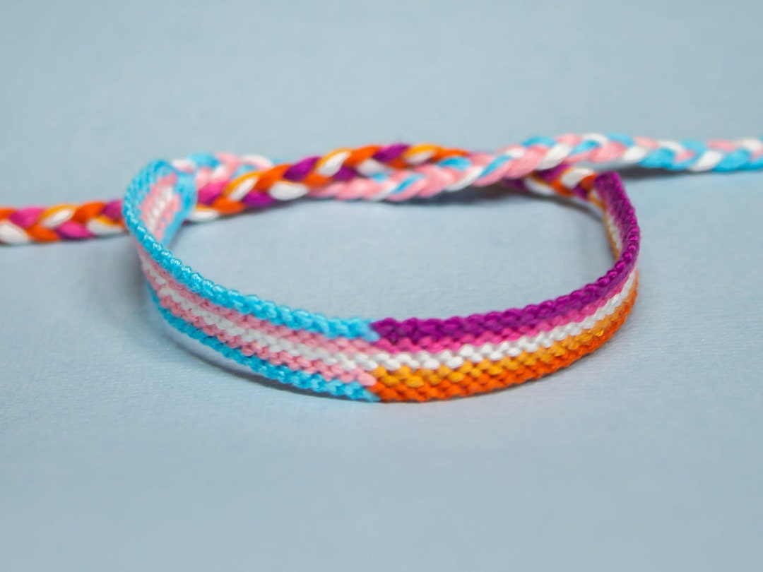 Lesbian Flag, Trans Flag, Friendship Bracelet, LGBT Pride Bracelet ...