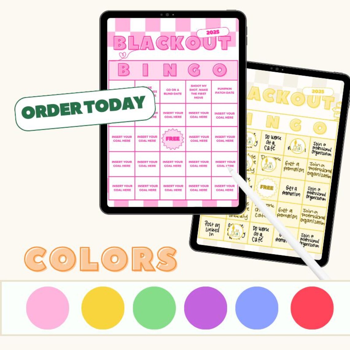 Goal Tracker Bingo - Etsy