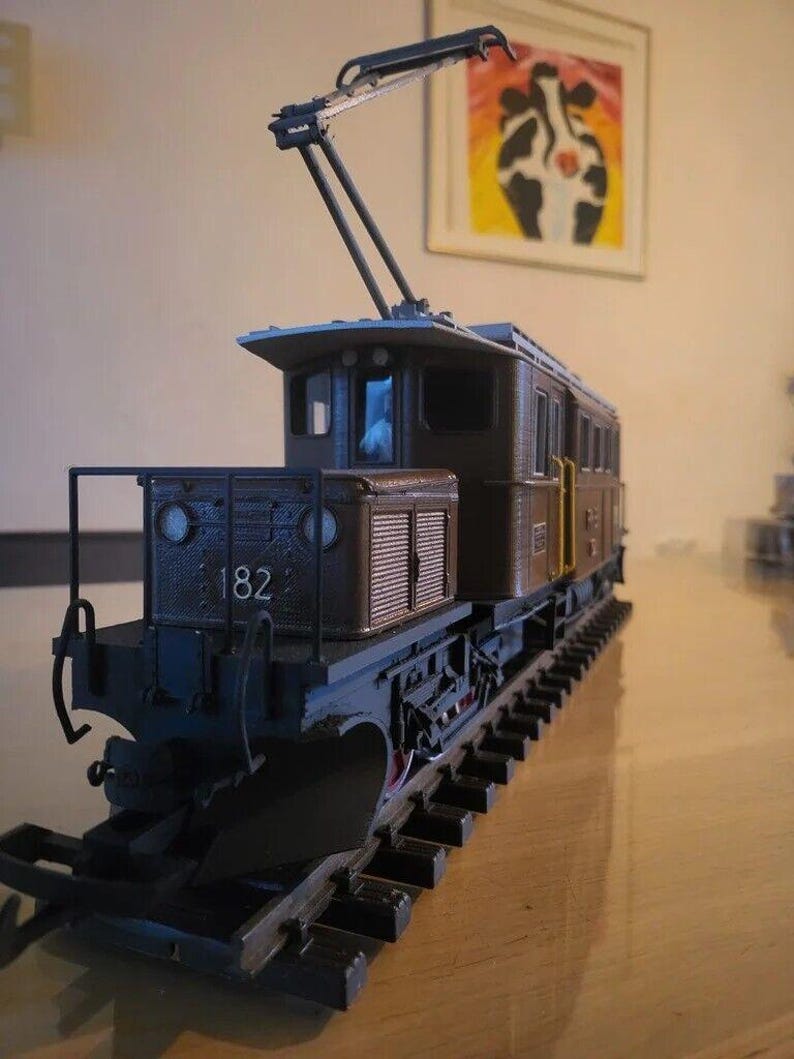 Rhb Bernina Crocodile Train 3d Printed Model - Etsy