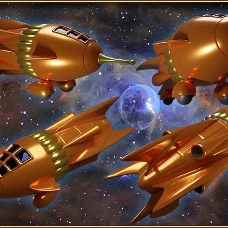 Flash Gordon-ish Spaceship 3d Printed Model - Etsy