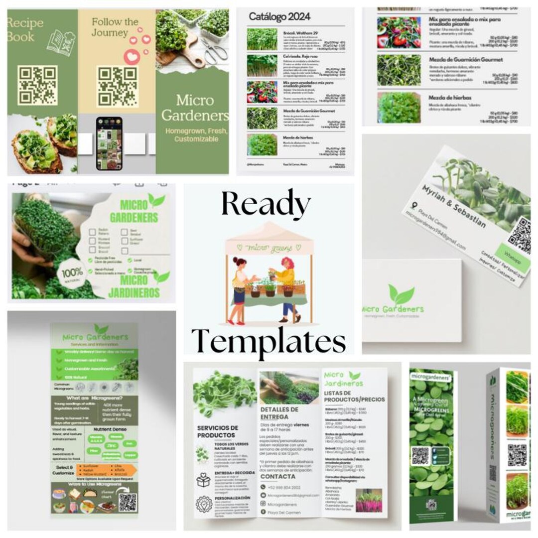 Microgreens Business Startup Templates Digital Business Supplies - Etsy