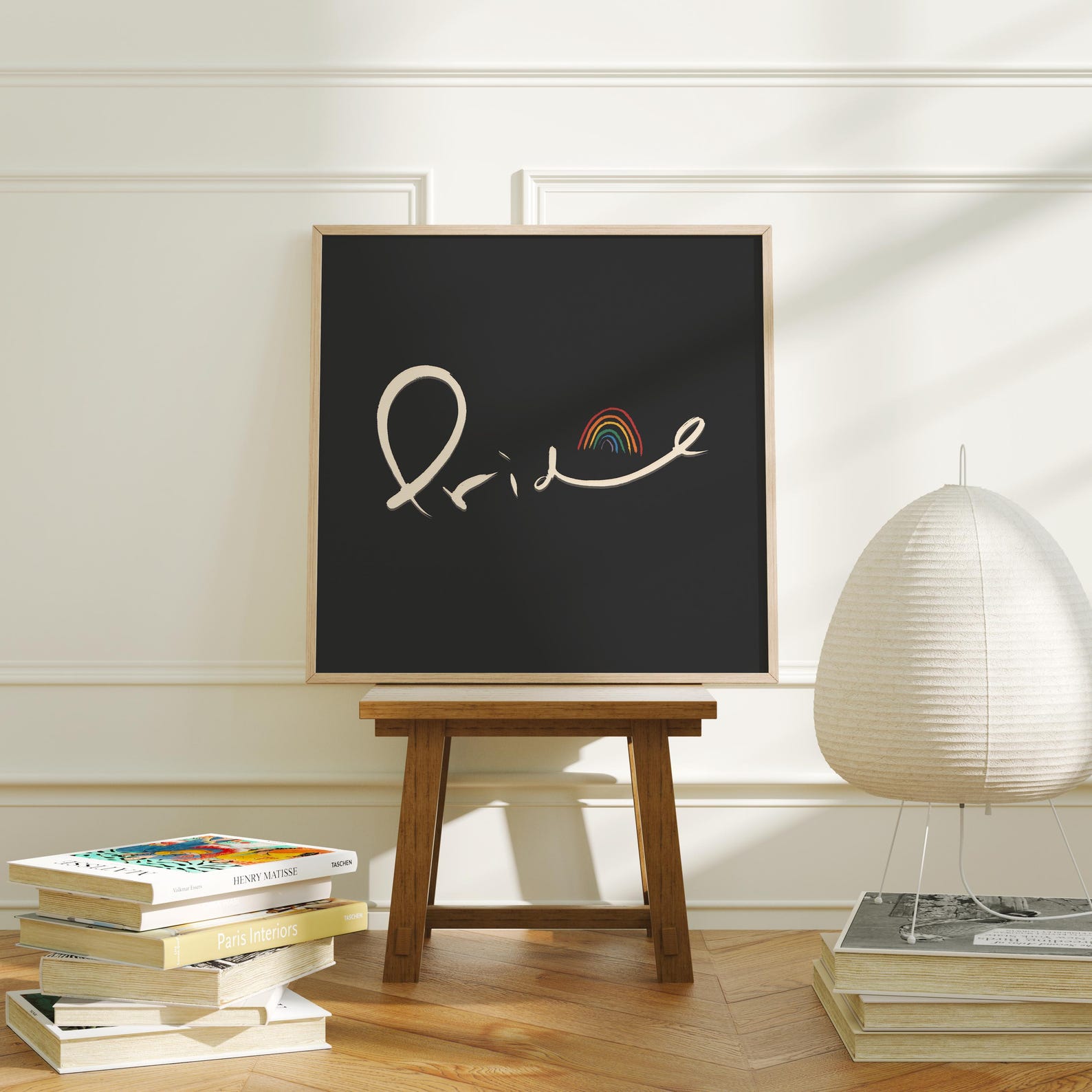 Pride Rainbow Calligraphy Art Print: Minimalist LGBTQ+ Decor (digital ...