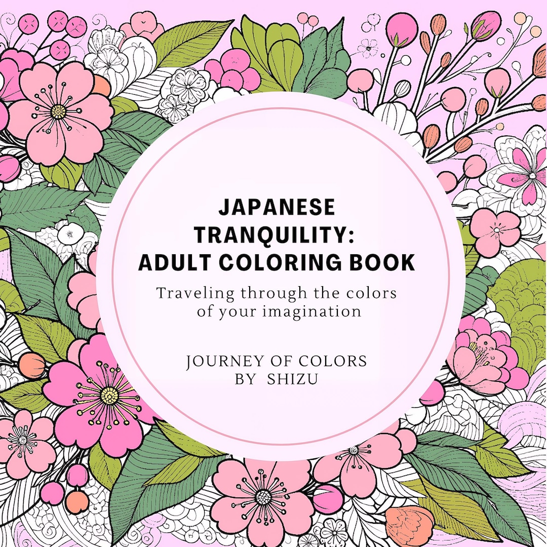 50 Unique Adult Coloring Pages - Printable Pdf,japanese Tranquility - Etsy